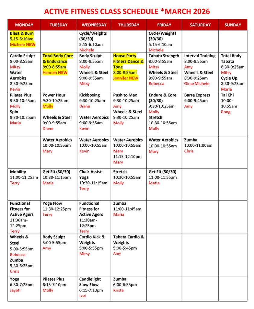 Group Fitness Classes | Exercise Classes | Active Fitness